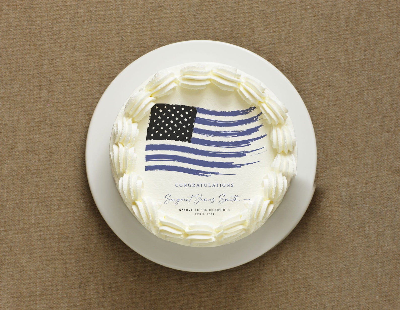 Police Cake Topper TEMPLATE Printable Police Retirement Cake - Etsy