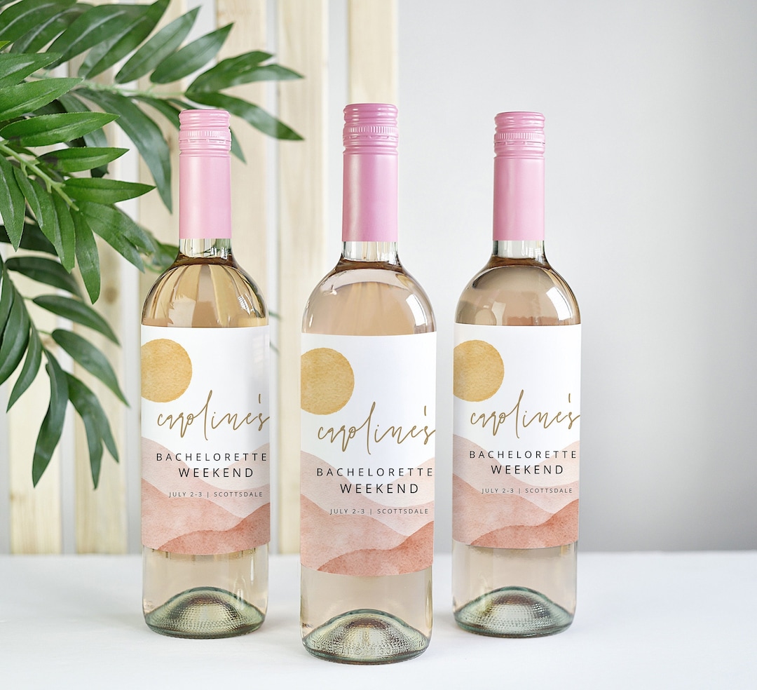 Scottsdale Bachelorette Wine Label, Bachelorette Wine Label Printable ...
