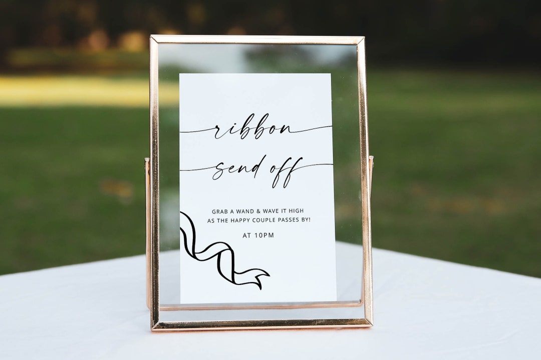 Ribbon Send off Sign, Wedding Ribbon Send off Sign, Send off Ideas ...