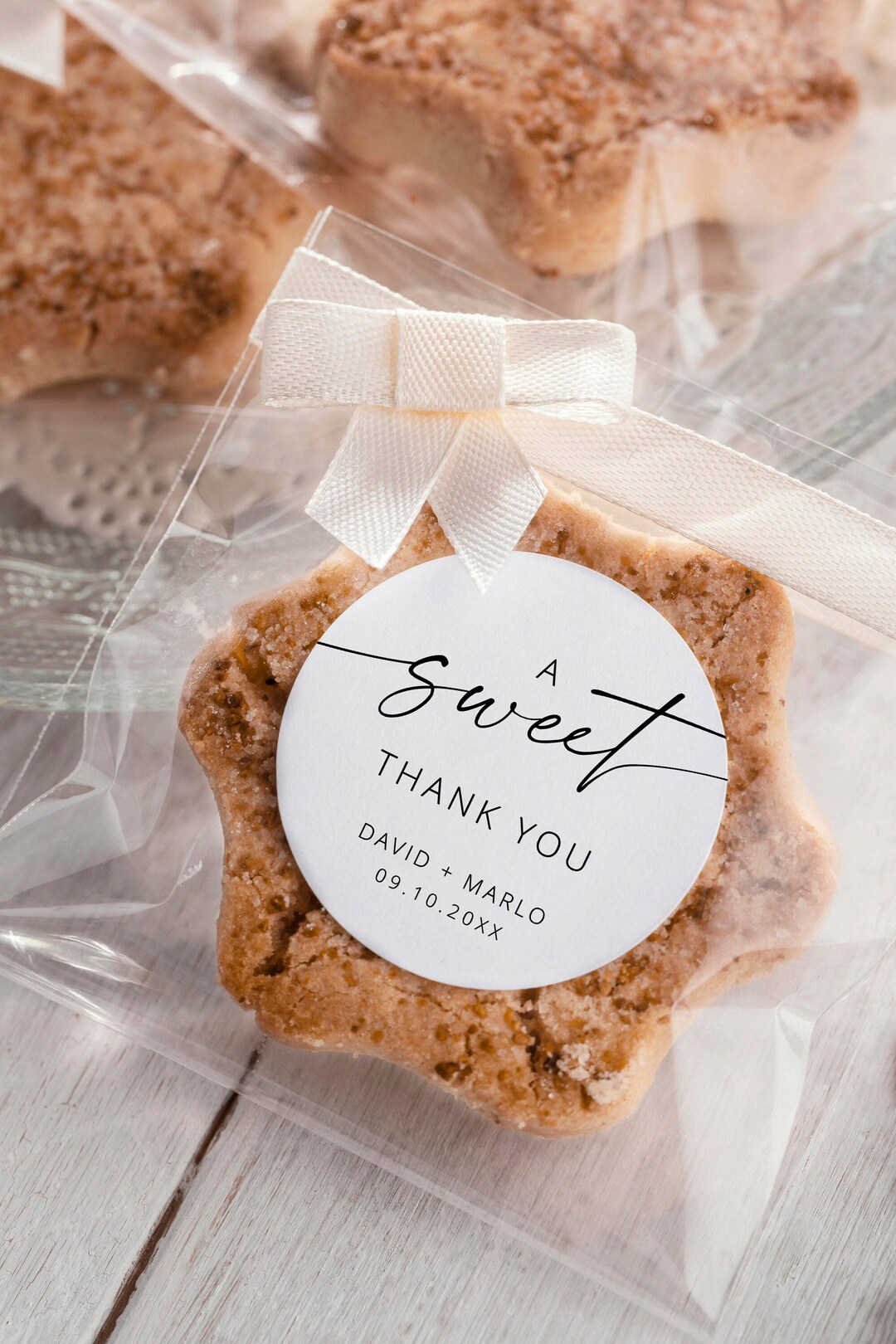 A Sweet Thank You Tag, Editable Thank You Label, Favor Tag Template ...