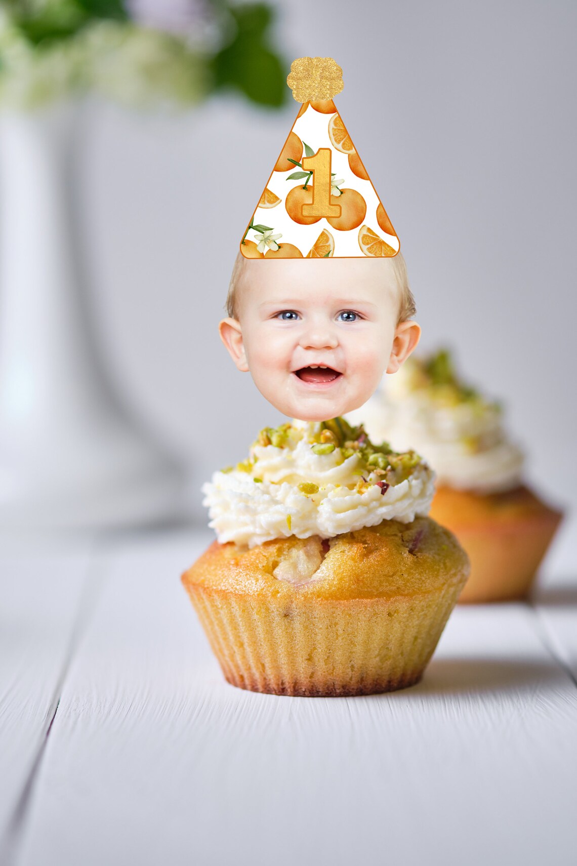 Orange Cupcake Topper Printable, Little Cutie Orange Cupcake Toppers ...