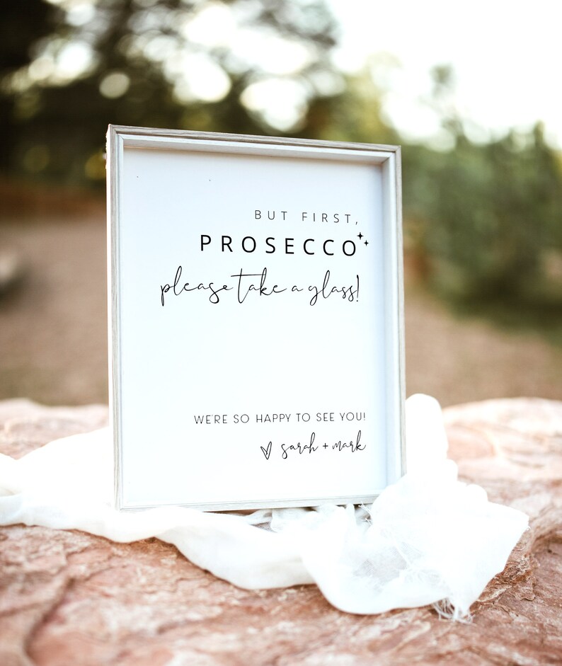 But First Prosecco Sign Wedding Prosecco Sign Template Take - Etsy