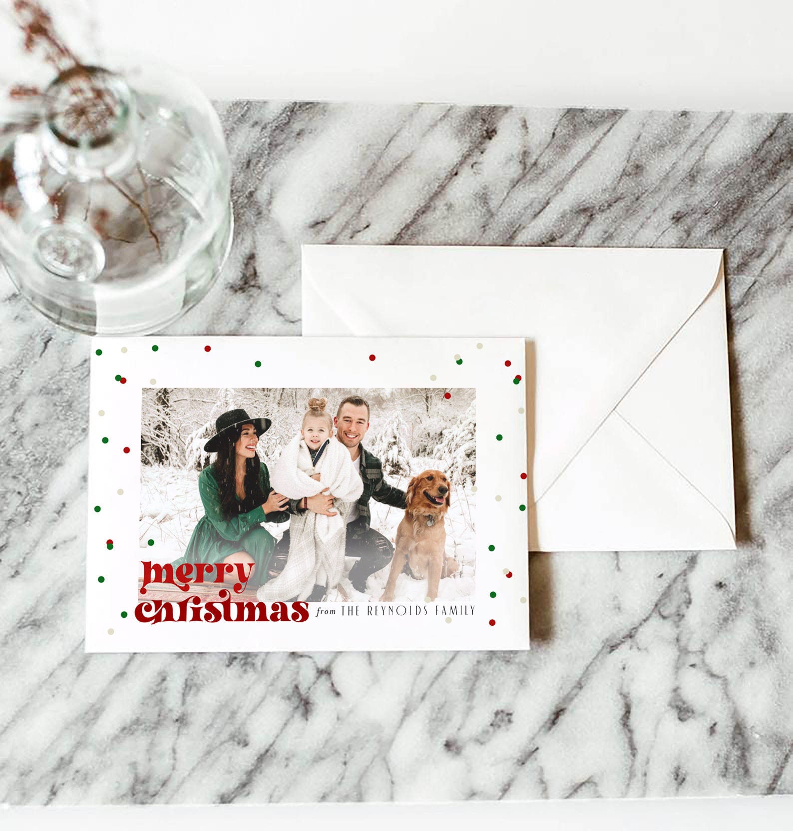 Editable Christmas Card Template Modern Christmas Card - Etsy