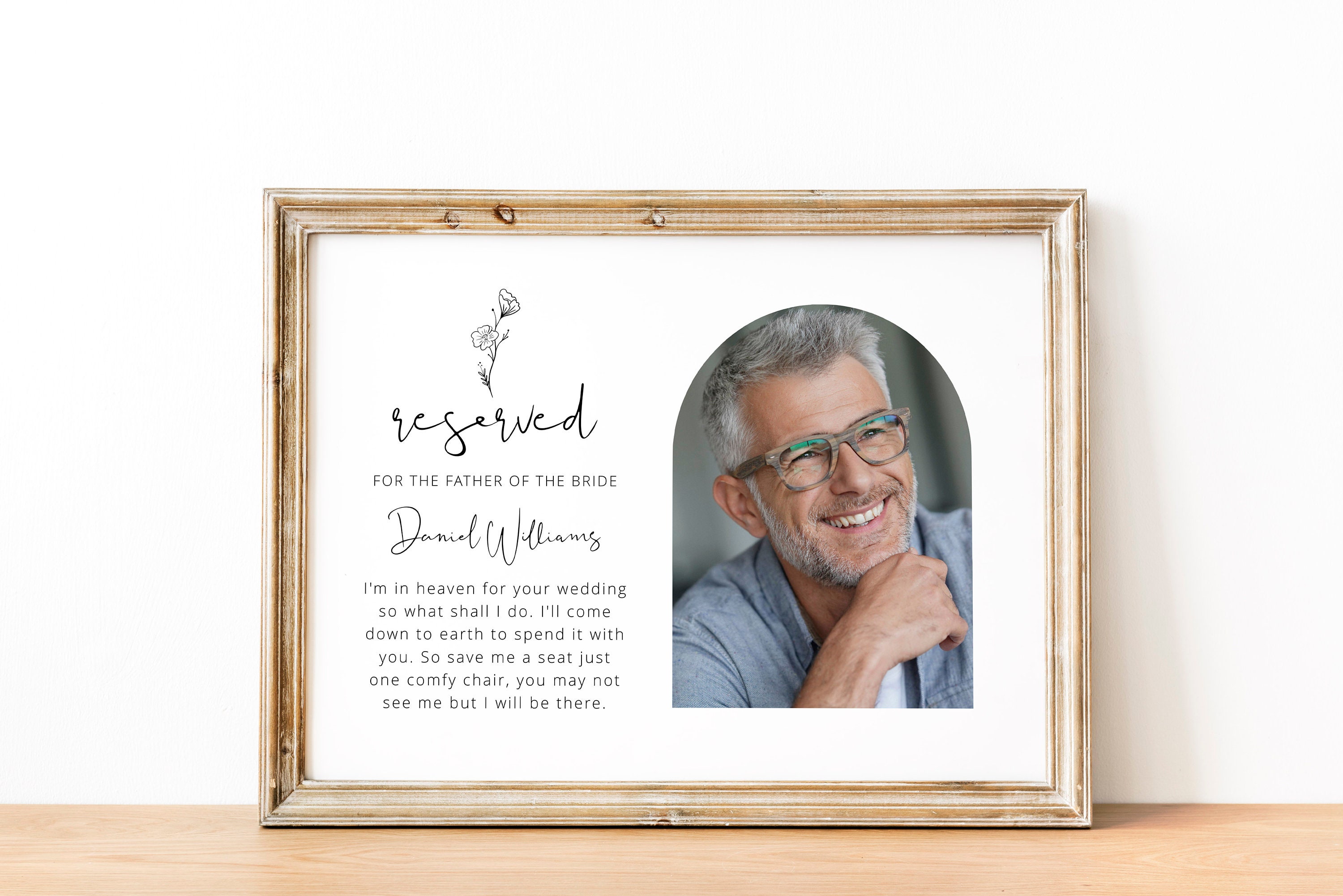 Save Me A Seat Wedding Sign Wedding Memorial Sign Template - Etsy Australia