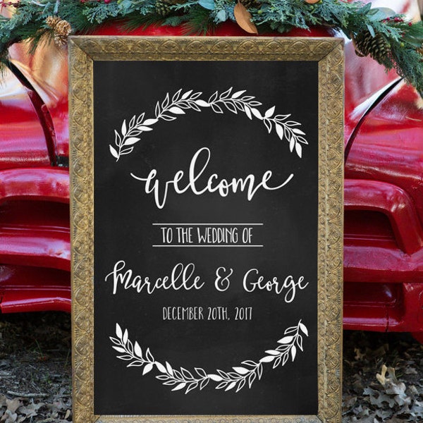 Welcome Chalkboard - Etsy