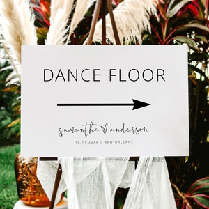 CIARA | Wedding Dance Floor This Way Sign Printable, Dance Floor Sign ...