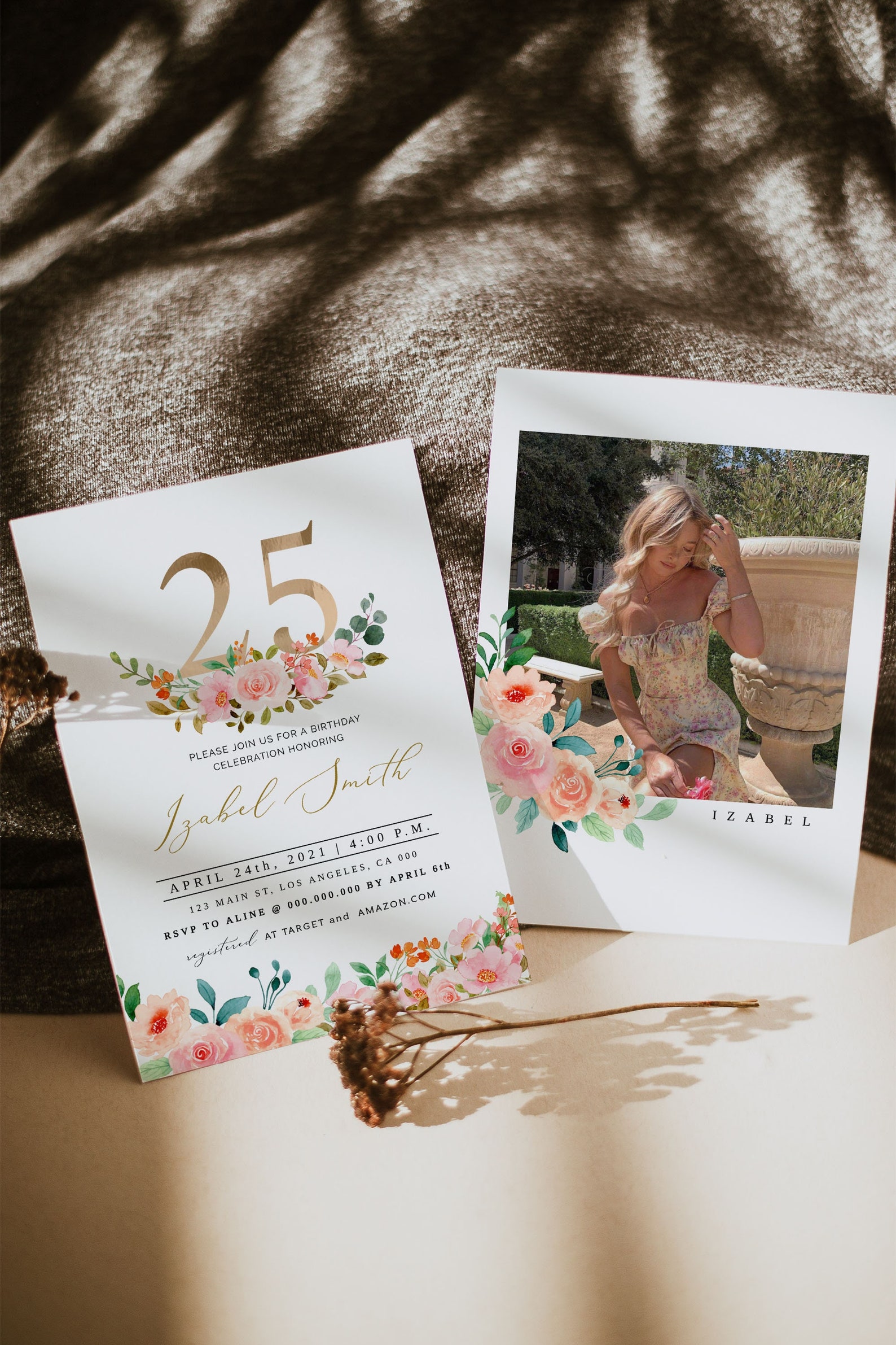 25th Birthday Invitation Elegant 25th Birthday Invitation - Etsy