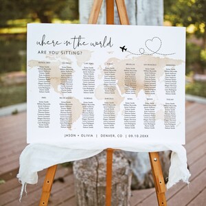 Map Destination Seating Chart Template, World Seating Chart Printable ...