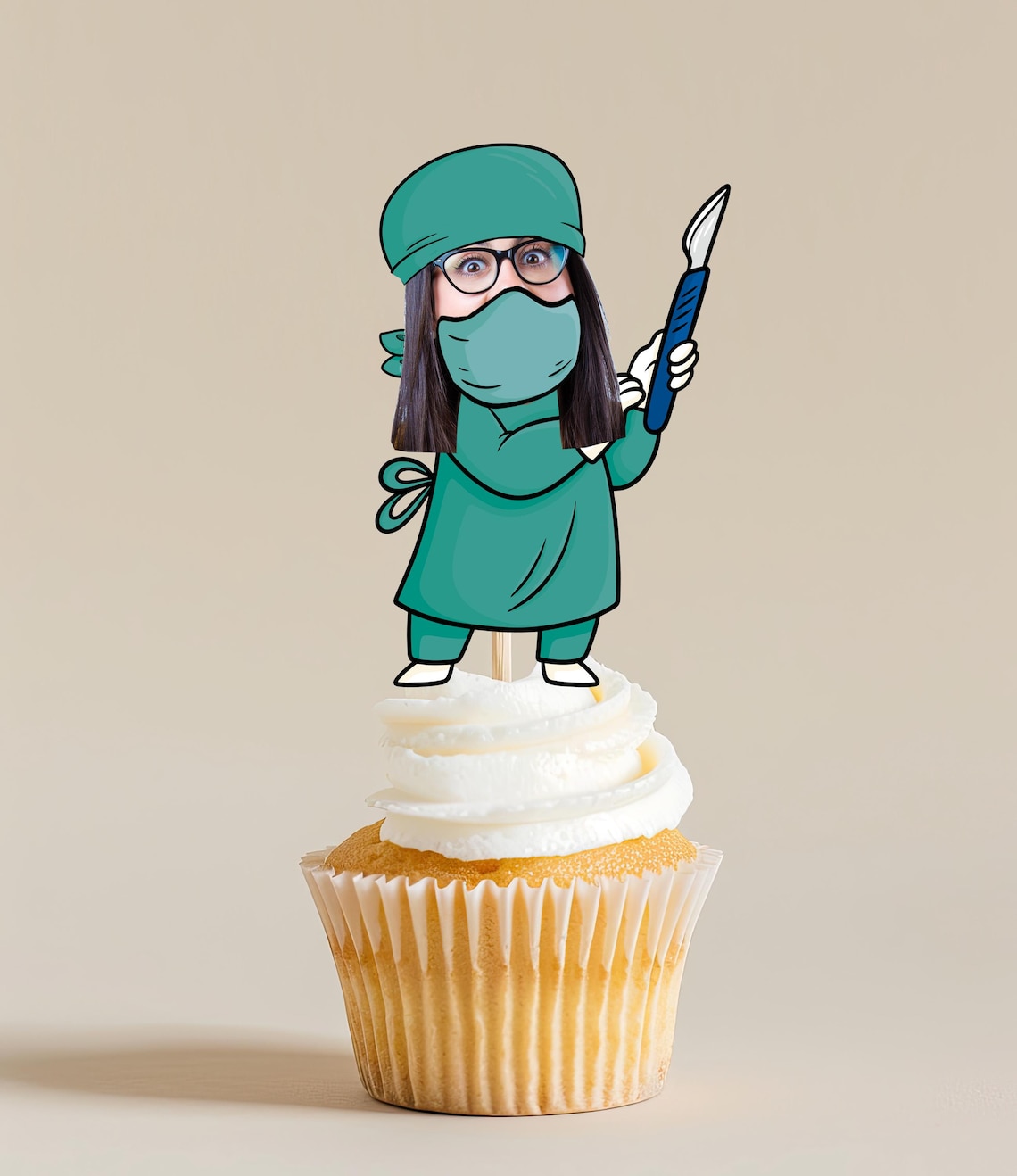 Surgeon Doctor Cupcake Toppers Graduation Printable, Anesthesiologist ...