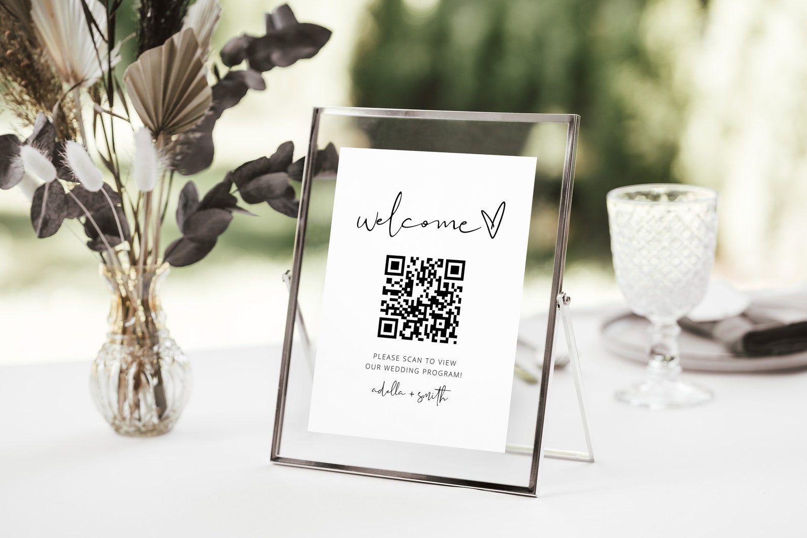 QR Code Wedding Program Sign Scan QR Code for Order of - Etsy QR Code Wedding Program Sign Scan QR Code for Order of - Etsy