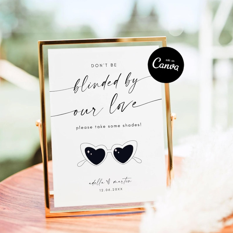 Wedding Sunglasses Signs - Etsy