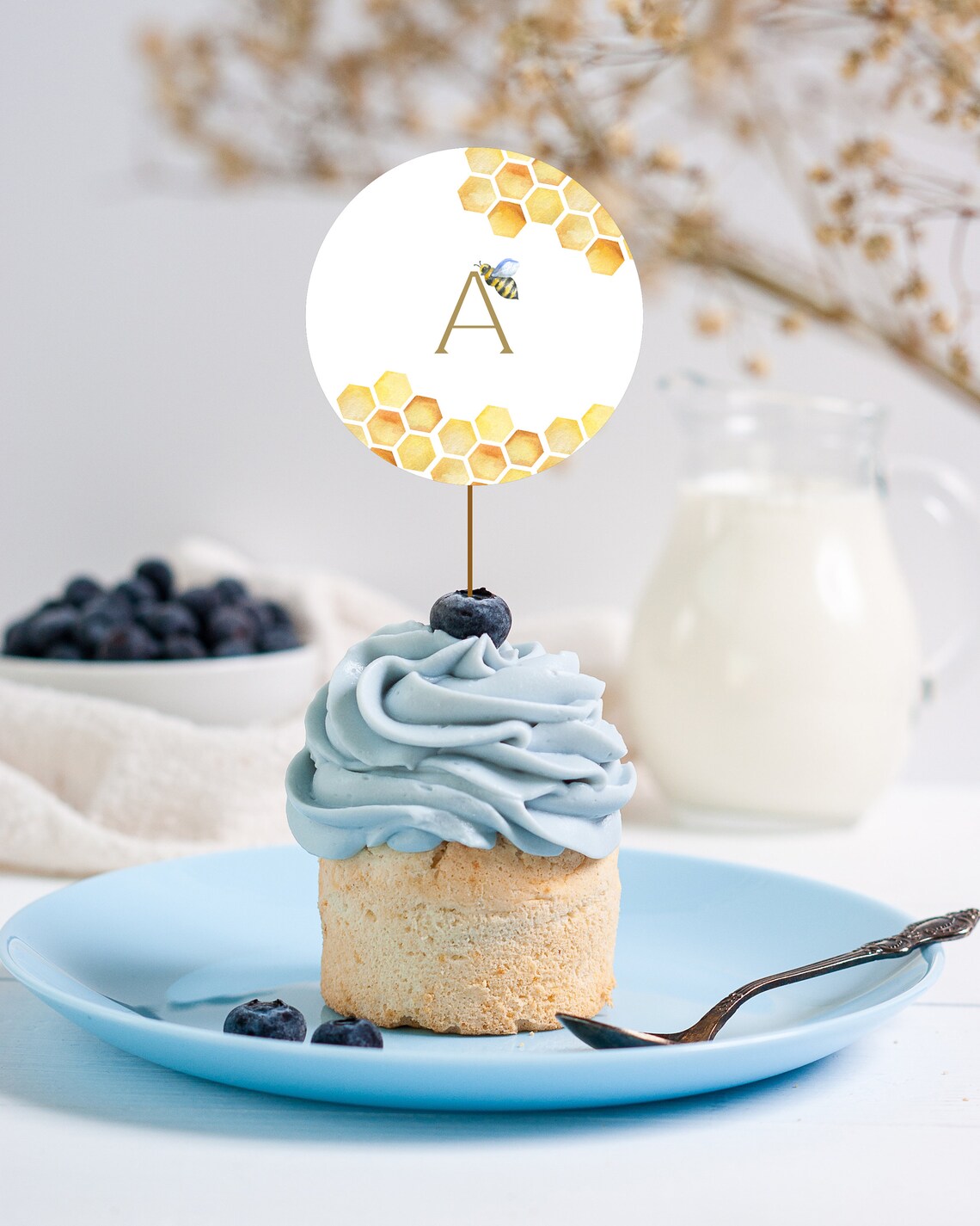 Bee Birthday Cupcake Toppers Honey Bee-day Cake Toppers - Etsy