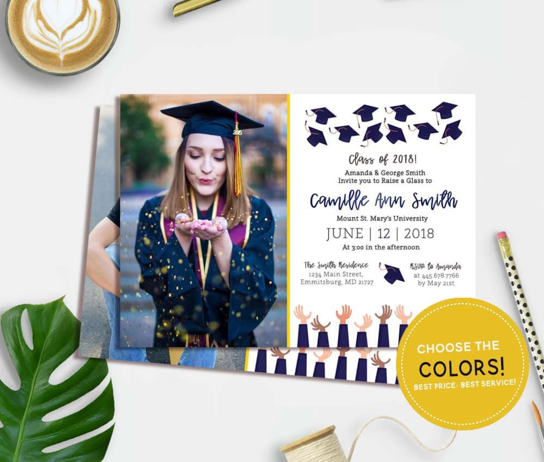 Graduation Invitation, Graduation Invitation Boy, Graduation Invitation ...