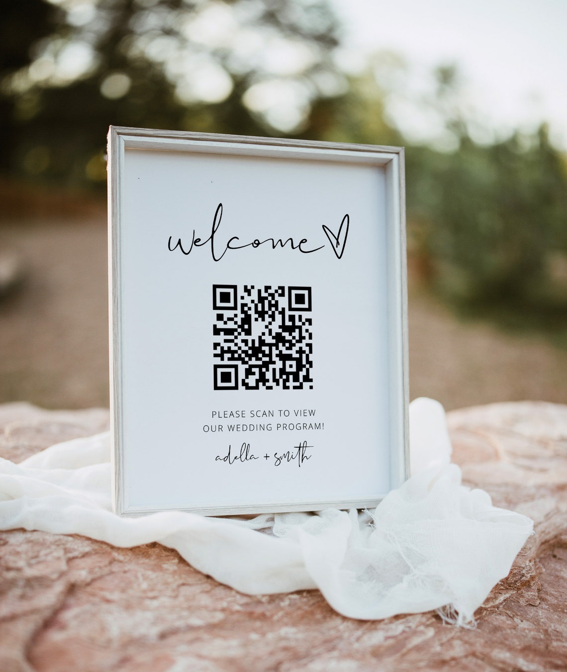 QR Code Wedding Program Sign Scan QR Code for Order of - Etsy QR Code Wedding Program Sign Scan QR Code for Order of - Etsy