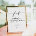 Minimalist Food Station Sign, Wedding Food Station Sign Template, Food ...