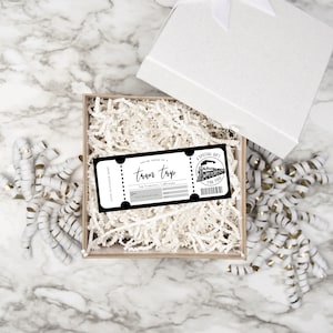 Train Ticket Voucher Template, Travel Trip Gift Certificate Printable ...