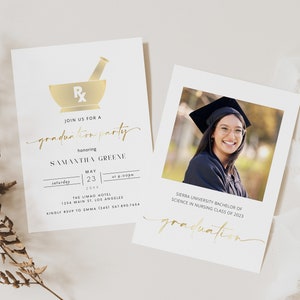 Pharmacy Graduation Invitation Template, Pharmacist Graduation Invite ...
