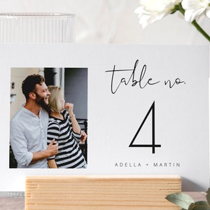 Horizontal Table Numbers Template, Wedding Table Number Template ...