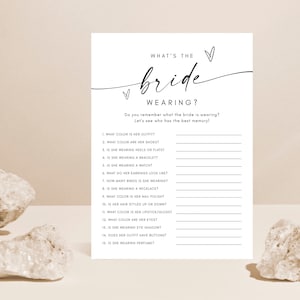 What is the Bride Wearing Bridal Shower Game, Bride Wearing Game ...