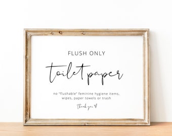 Toilet Paper Only Sign - Etsy
