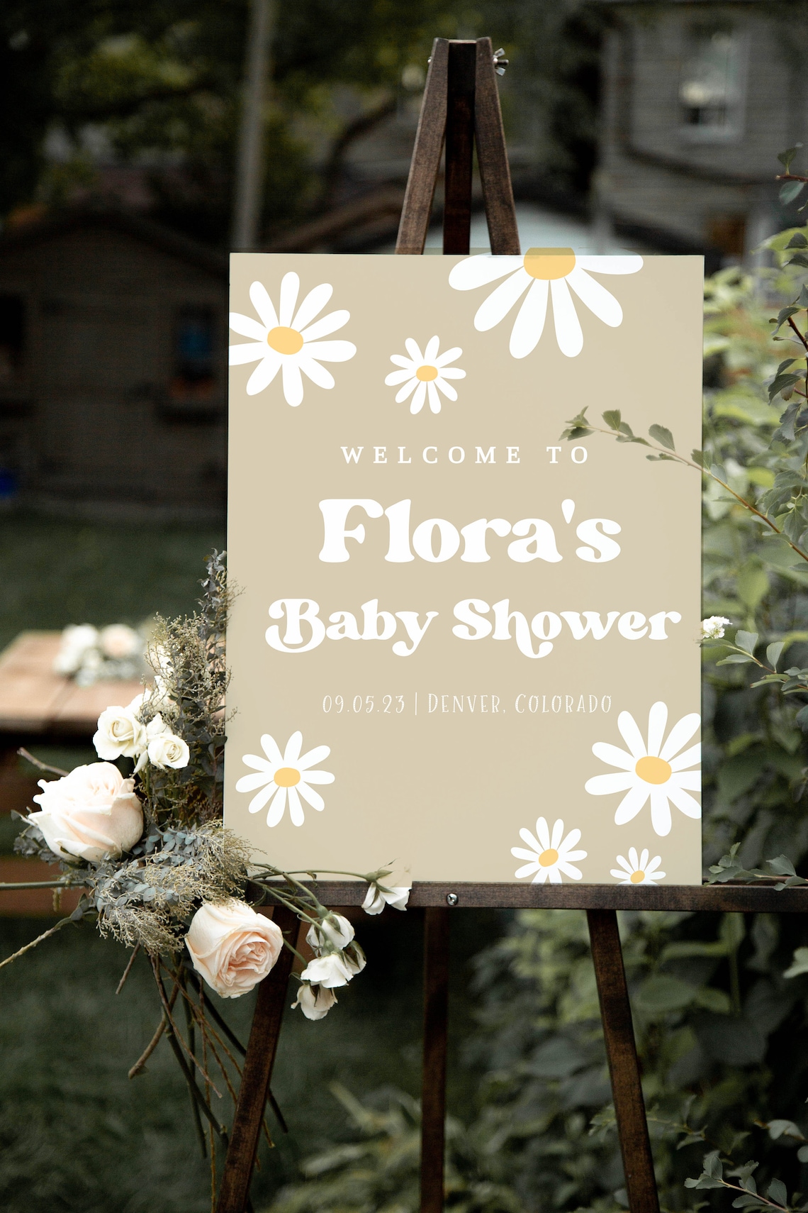 Donna Daisy Welcome Sign Template Retro Daisy Baby Shower - Etsy