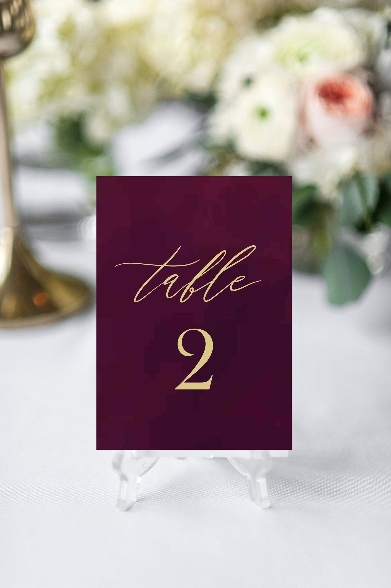 Wedding Table Number Card Printable DIY Table Card Template - Etsy