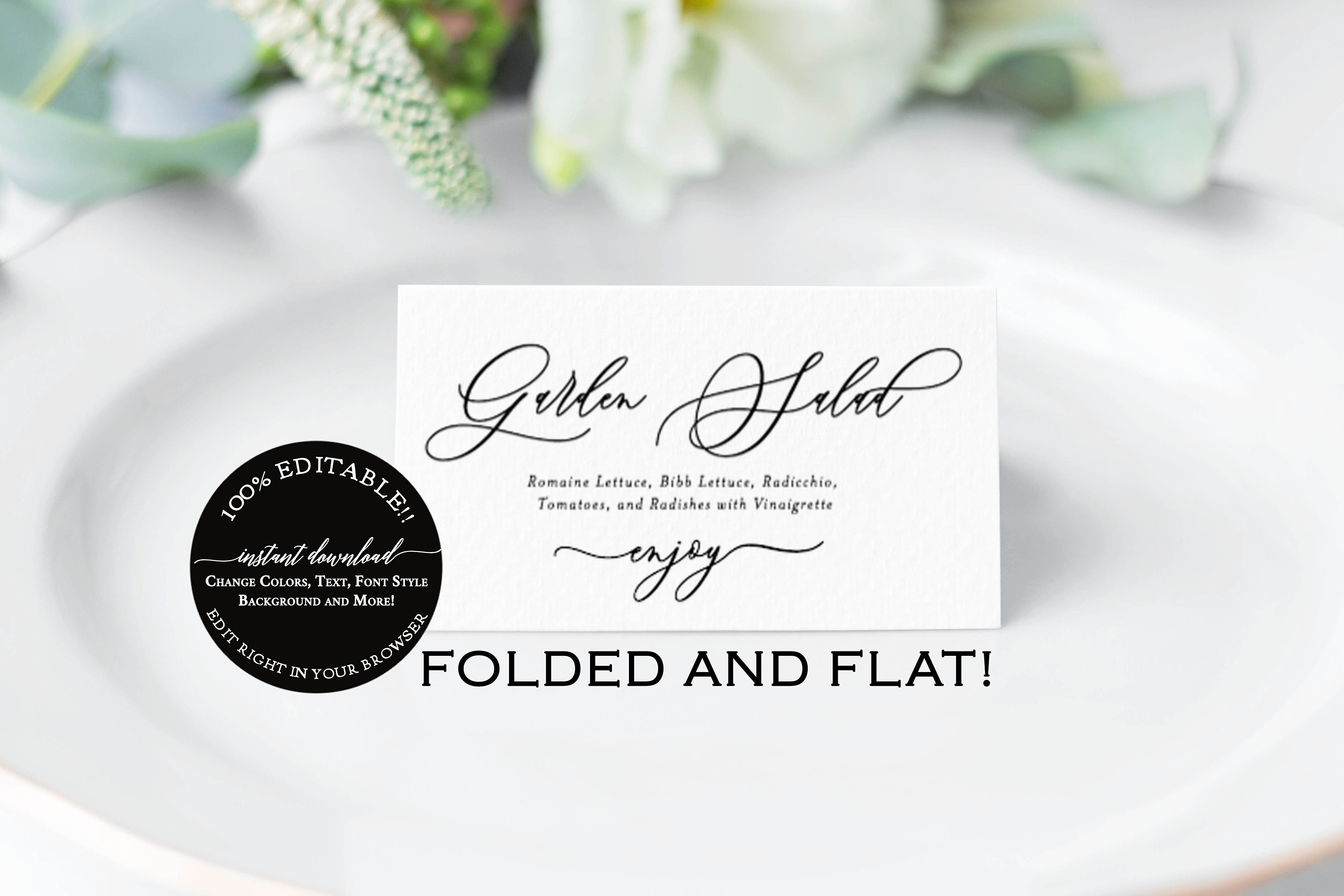 Buffet Food Sign Buffet Sign DIY Buffet Tent Card Buffet | Etsy