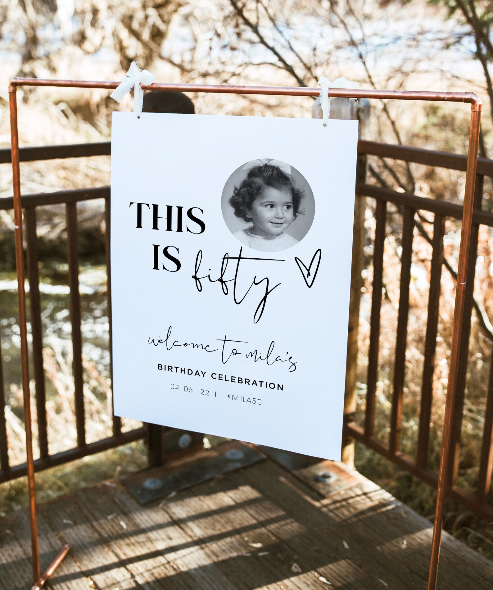 Photo Birthday Welcome Banner Modern Birthday Welcome Sign - Etsy