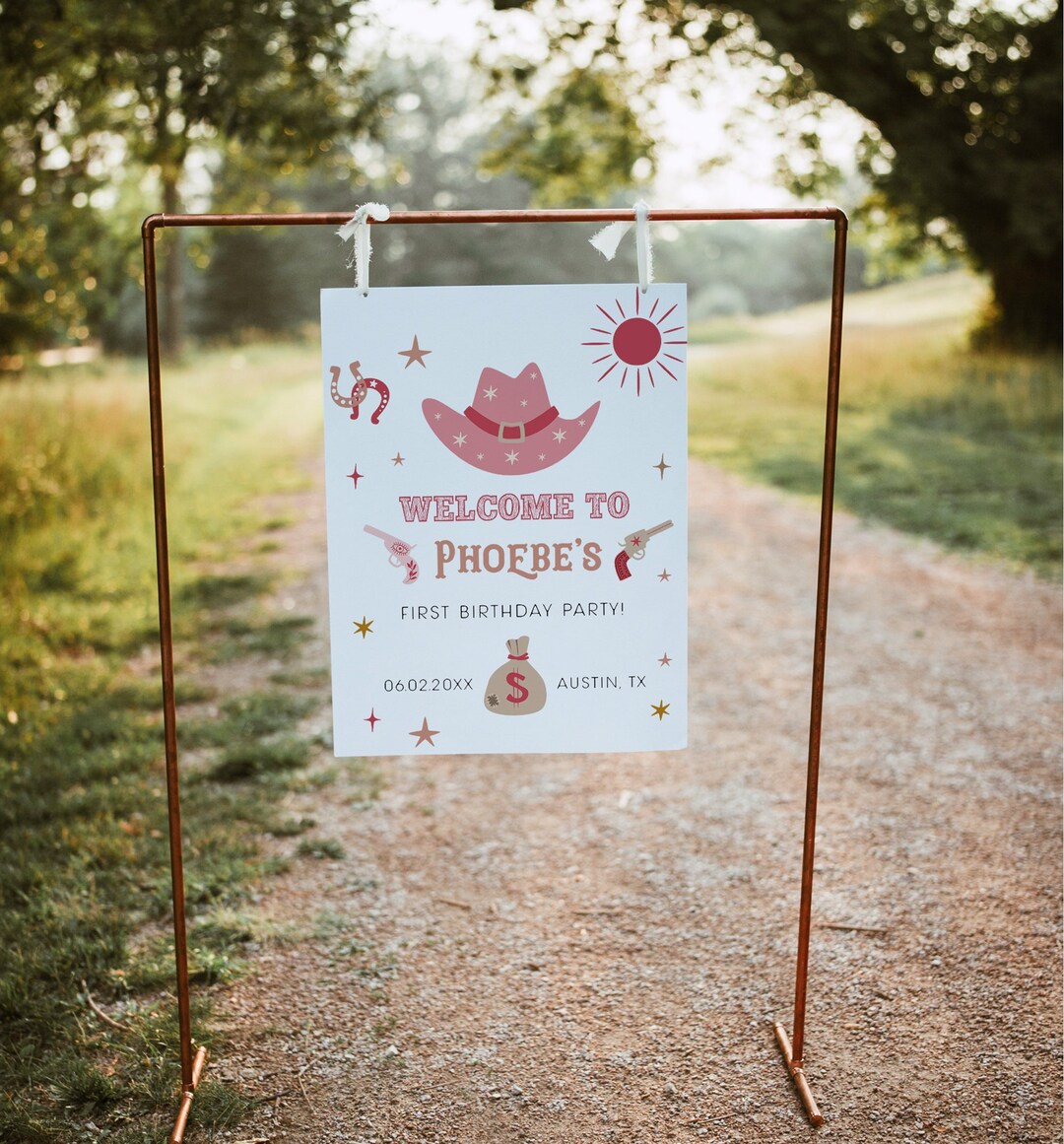 DORA | My First Rodeo Birthday Welcome Sign, My 1st Rodeo Welcome ...