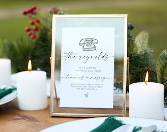 Minimalist Phone Guestbook Sign, Modern Audio Guest Book Sign Template ...