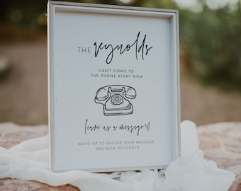 Audio Guest Book Instruction Sign Voicemail Guestbook - Etsy