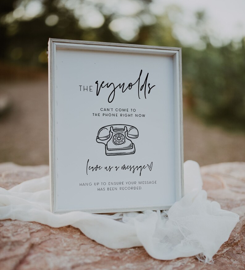 ELLIA Telephone Guestbook Sign Audio Guest Book Sign - Etsy