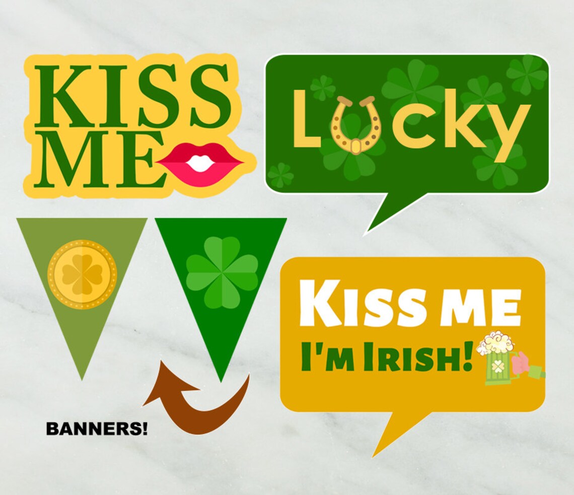 St. Patrick's Day Photo Booth Props Irish Photo Booth | Etsy