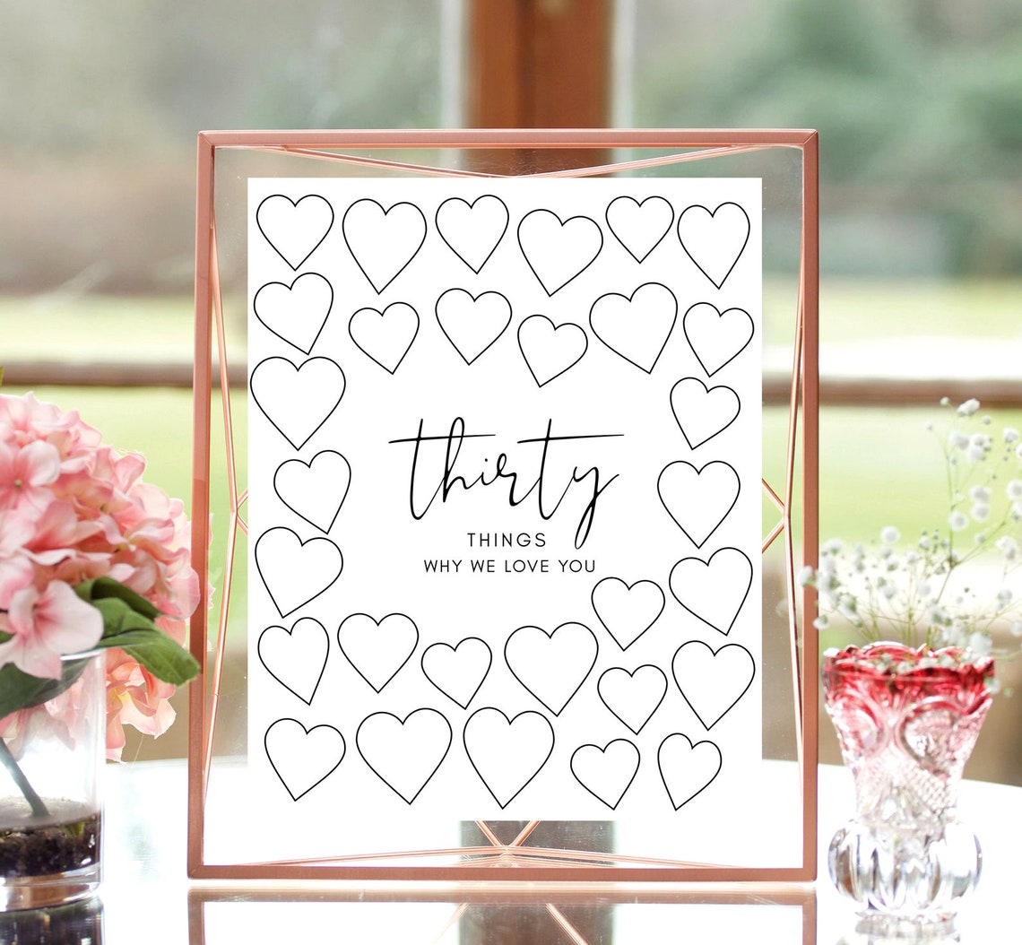 Thirty Reasons We Love You, 30 Things We Love About You, Men's 30th ...