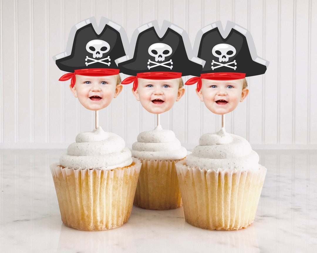Pirate Cupcake Toppers, Pirate Birthday Decorations, Birthday Kids ...