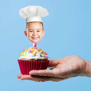 Chefs Hat Cupcake Toppers, Chef's Hat Baker Party Birthday Cupcake ...