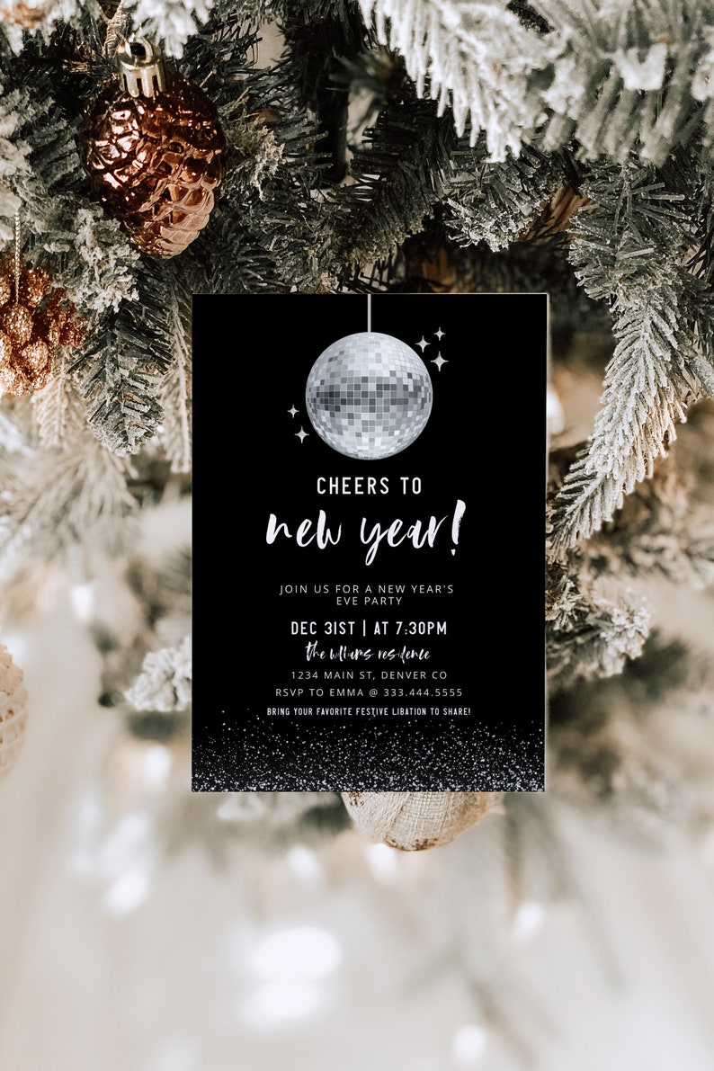 Modern New Year's Eve Party Invitation Template New Years - Etsy