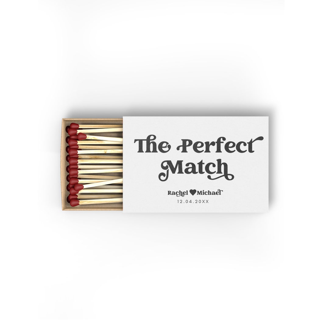 Retro Wedding Matches Sticker Template, Wedding Matchbox Label, the ...