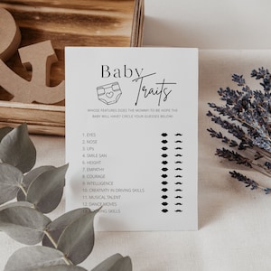 Baby Traits Game Template, Baby Trait Mom or Dad Guess Who, Mommy or ...