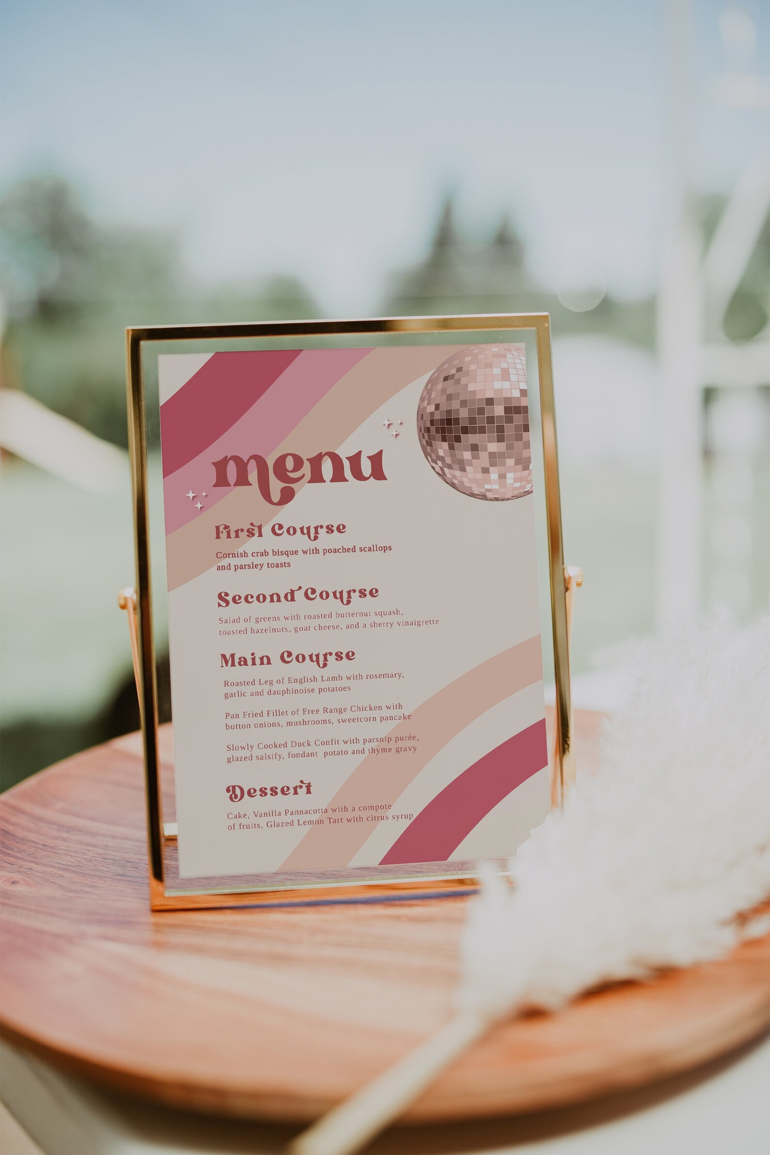 Retro Groovy Menu Template Menu Template Download Retro - Etsy