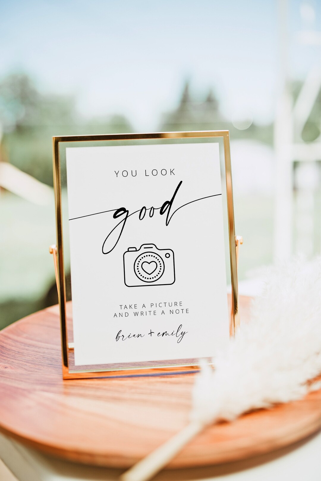 You Look Good Wedding Sign, Photo Guestbook Sign, Unique Guest Book ...