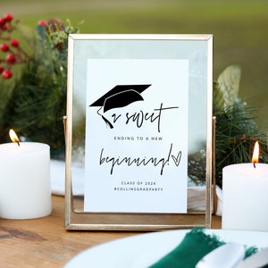 Graduation Dessert Table Sign, Graduation Treat Table Sign, A Sweet ...