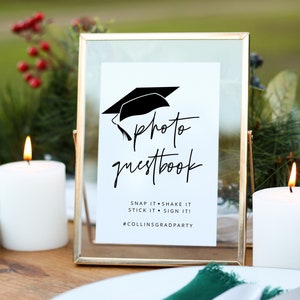 Graduation Photo Guestbook Sign Printable, Graduation Guest Book Sign ...