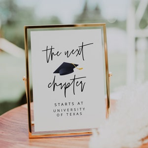 My Next Chapter Starts At, Modern Graduation Decorations, Graduation ...