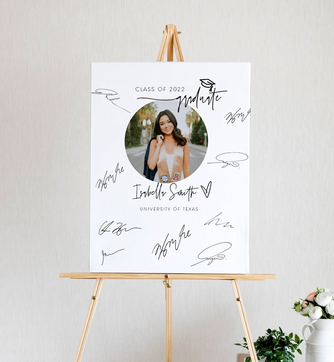 ELLIA | Graduation Signature Board, Modern Graduation Signature Sign ...
