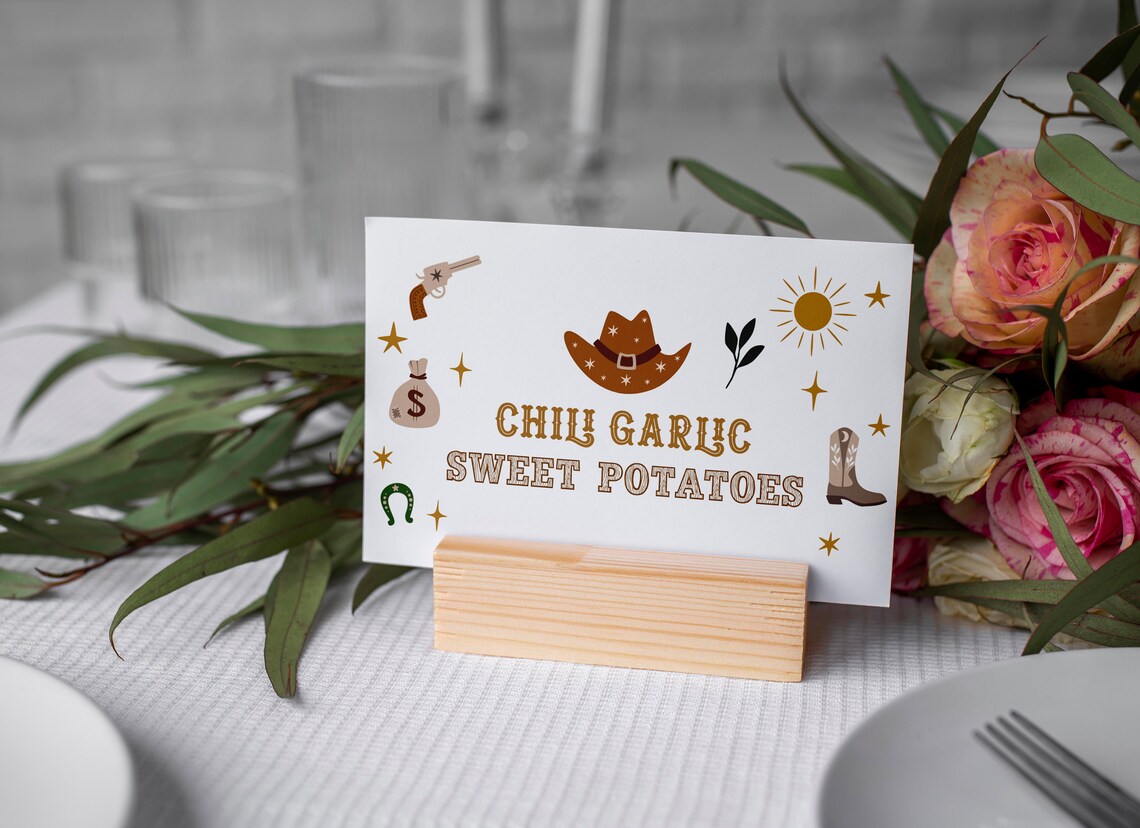 THEO | My First Rodeo Birthday Buffet Card Template, Southwestern Food ...