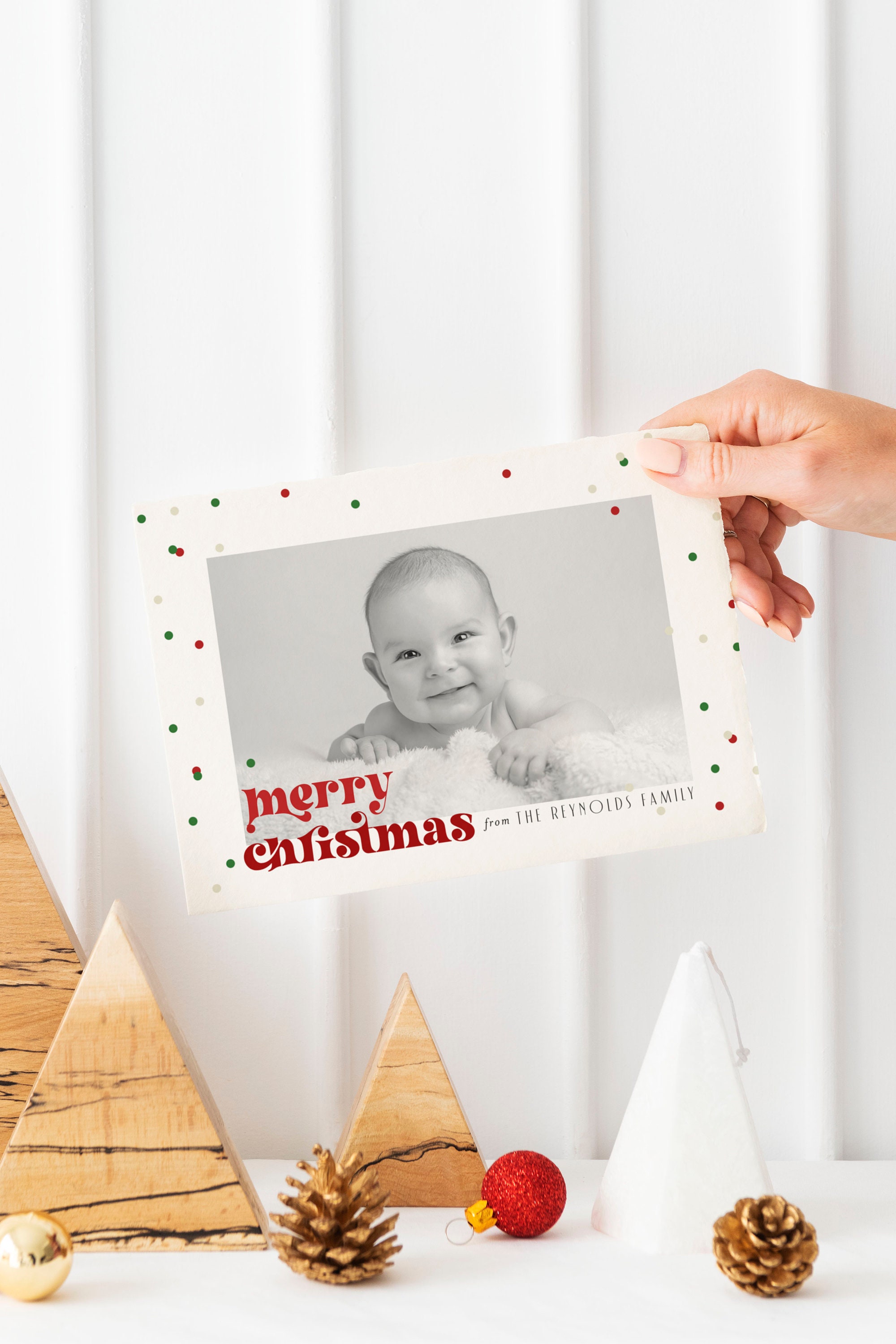 Editable Christmas Card Template Modern Christmas Card - Etsy