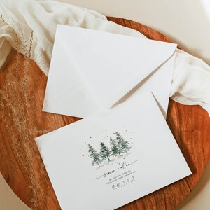 Pine Tree Envelope Template, DIY Woodland Wedding Address Printable ...