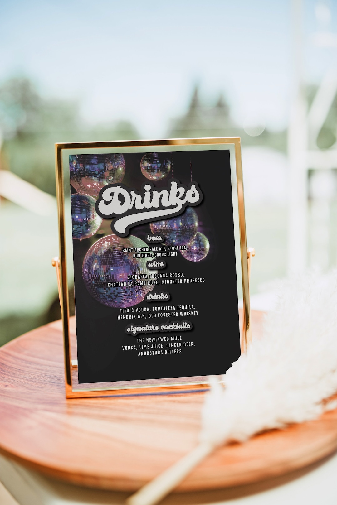 Disco Bar Menu Template, Groovy Birthday Bar Menu, Retro Disco Birthday ...