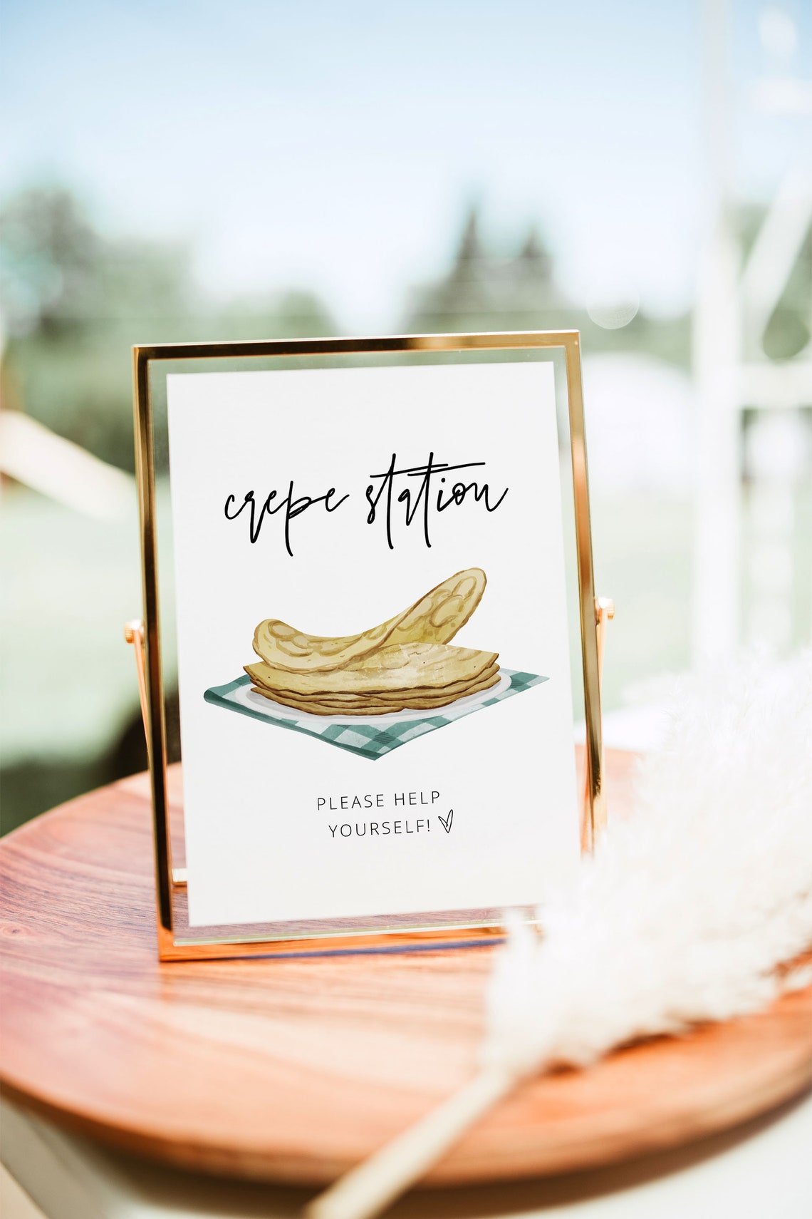 Crepe Wedding Bar Sign Template Crepe Station Sign Crepe Bar - Etsy